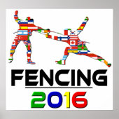 2016: Fencing Poster | Zazzle