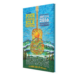 2016 Four Corners Folk Festival Poster Canvas Print | Zazzle