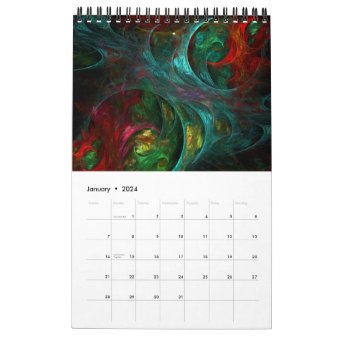 2016 Modern Abstract Art Calendar | Zazzle