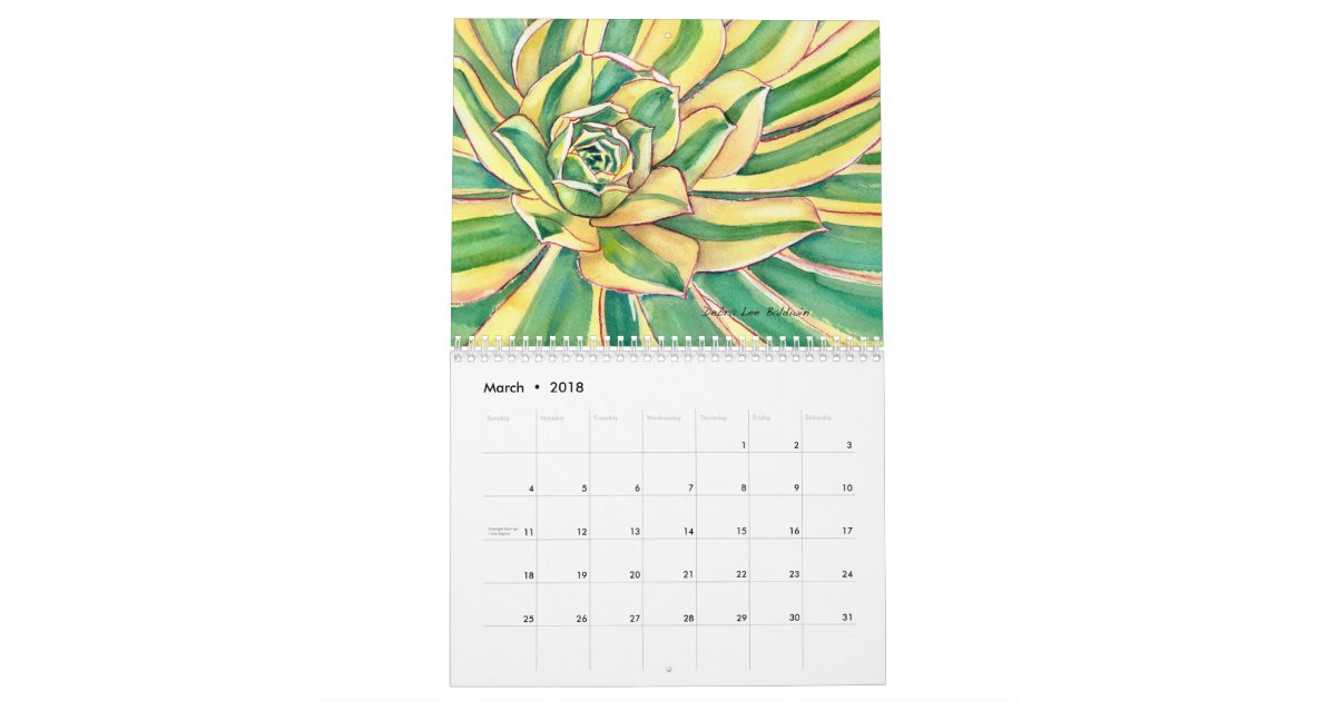 2017 Succulent Calendar | Zazzle