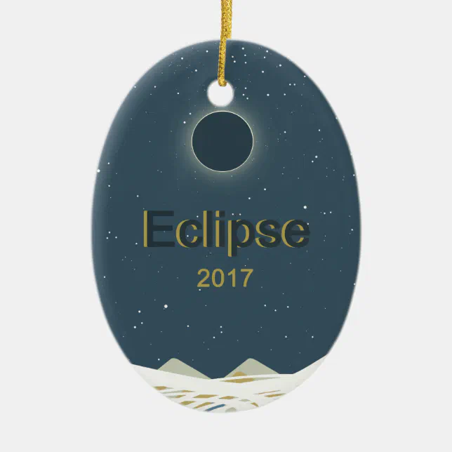 2017 Total Solar Eclipse Ceramic Ornament | Zazzle