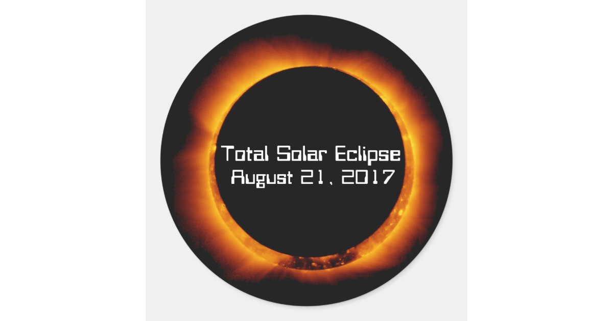 2017 Total Solar Eclipse Classic Round Sticker | Zazzle