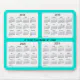 2018-2021 Turquoise Holiday Calendar by Janz Mouse Pad | Zazzle
