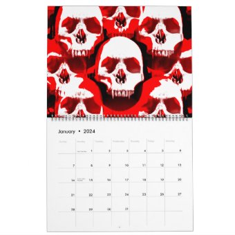 2018 Calendar of skulls | Zazzle