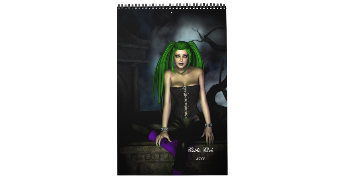 2018 Gothic Girls Calendar | Zazzle