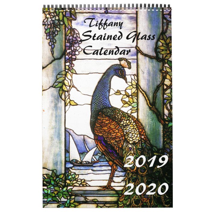 2019 2020 Tiffany Stained Glass Nature Calendar | Zazzle.com
