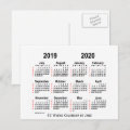 2019-2020 White 52 Weeks Calendar by Janz Postcard | Zazzle