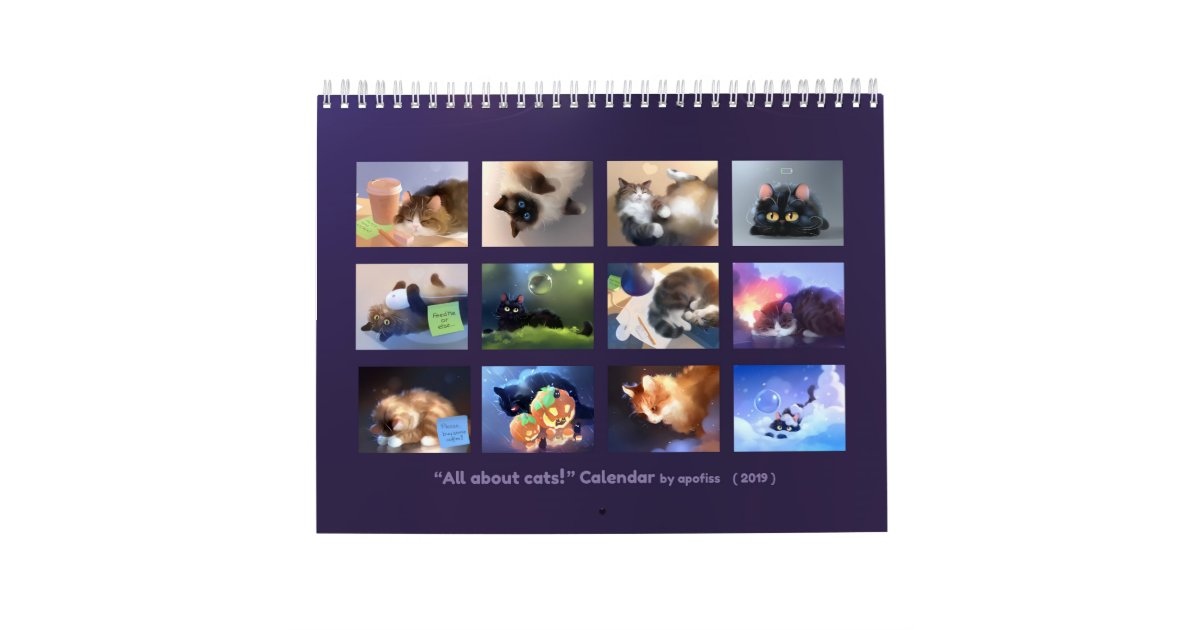 2019 calendar - All about Cats! | Zazzle