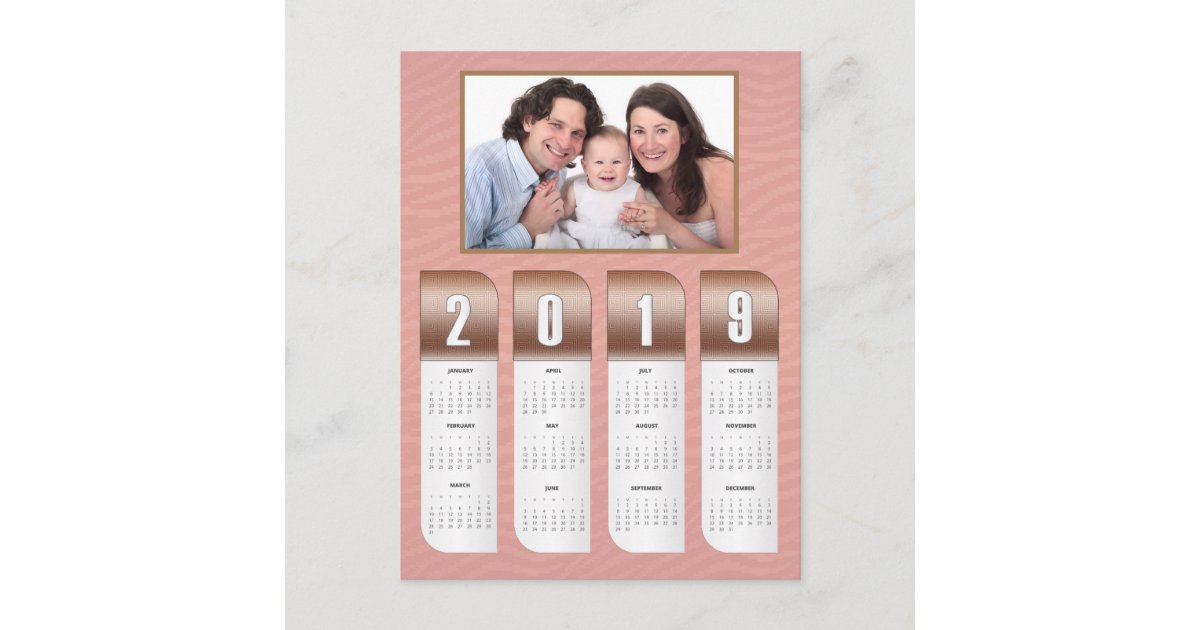 2019 Personalized Photo Calendars Postcard | Zazzle