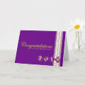 2019 Purple & Gold Graduation Congratulations Card | Zazzle