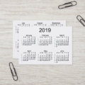 2019 White 52 Week Calendar by Janz Business Cards | Zazzle