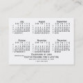 2019 White 52 Week Calendar by Janz Business Cards | Zazzle