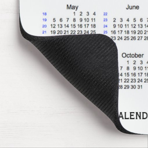 2019 White Smoke 52 Week Calendar by Janz Mouse Pad | Zazzle