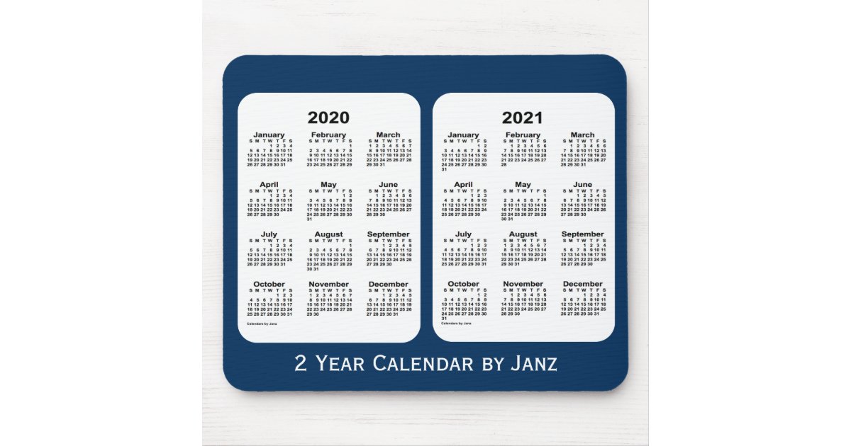 2020-2021 Police Box Blue 2 Year Calendar by Janz Mouse Pad | Zazzle
