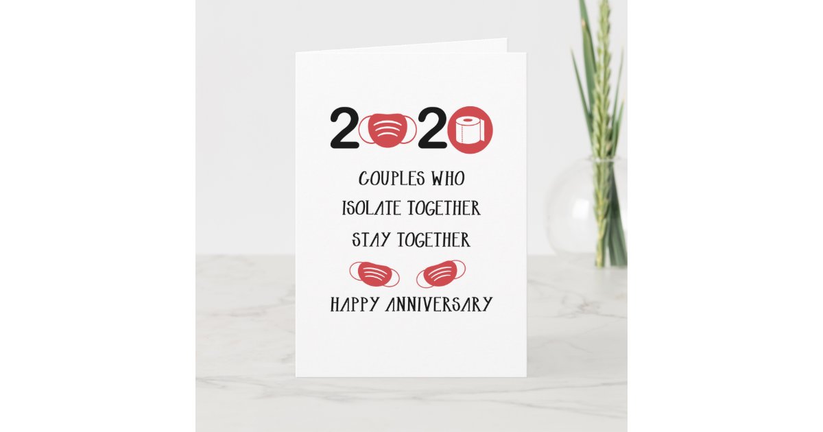 2020 Anniversary Stay Together | Red Card | Zazzle