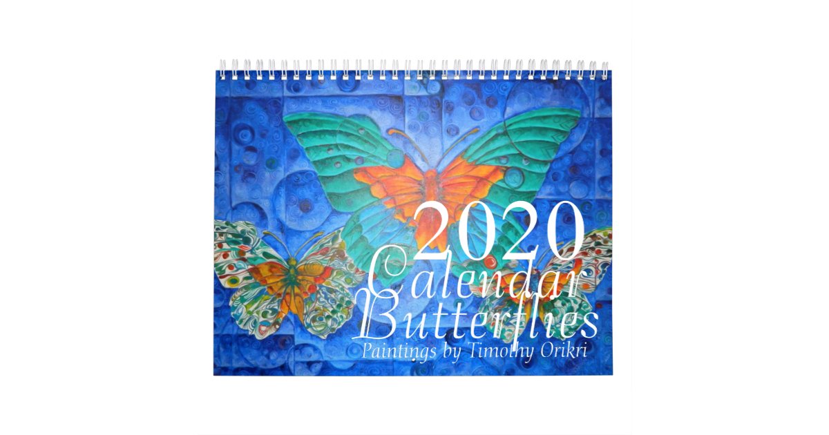 2020 Butterfly Calendar | Zazzle