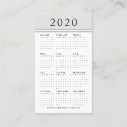 2020 Calendar Logo Company Business Card | Zazzle