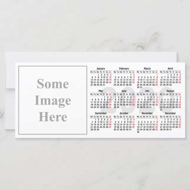 2020 calendar template Flat Card | Zazzle