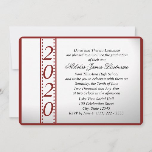 2020 Celebrate Graduate Red Photo Invitation | Zazzle