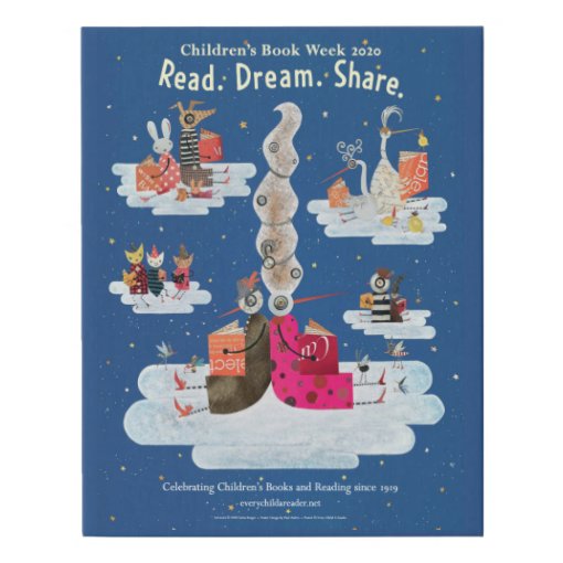 2020 Children's Book Week poster canvas | Zazzle