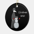 2020 Christmas ornament Plague Doctor Snowman | Zazzle