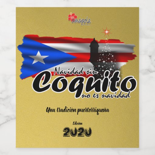 2020 coquito bottle label (editable) | Zazzle