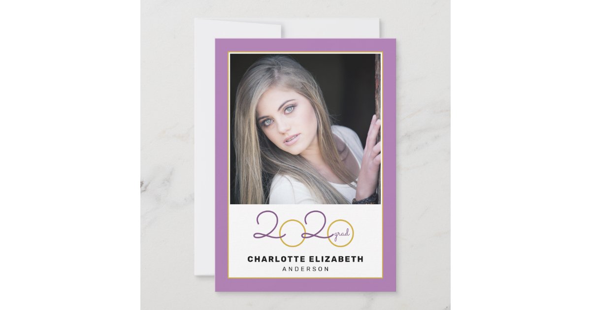 2020 Grad | 2 Photo Graduation Party Invitation | Zazzle