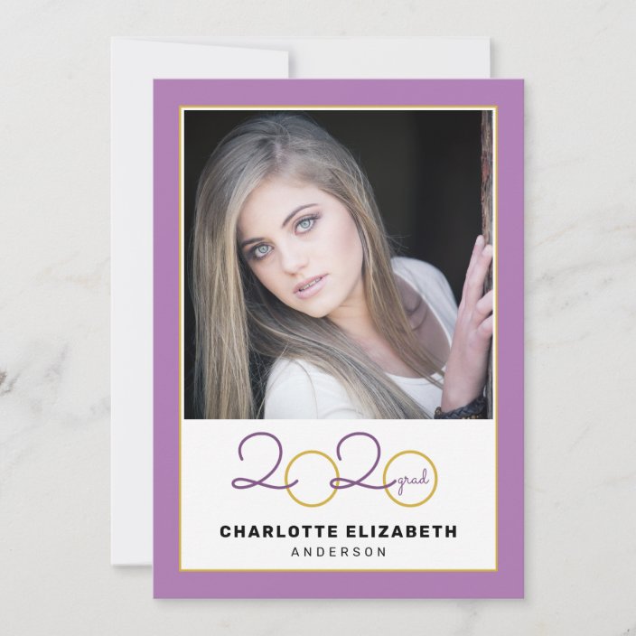 2020 Grad | 2 Photo Graduation Party Invitation | Zazzle.com