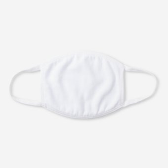 2020 Grad with Name and School in Blue White Cotton Face Mask | Zazzle