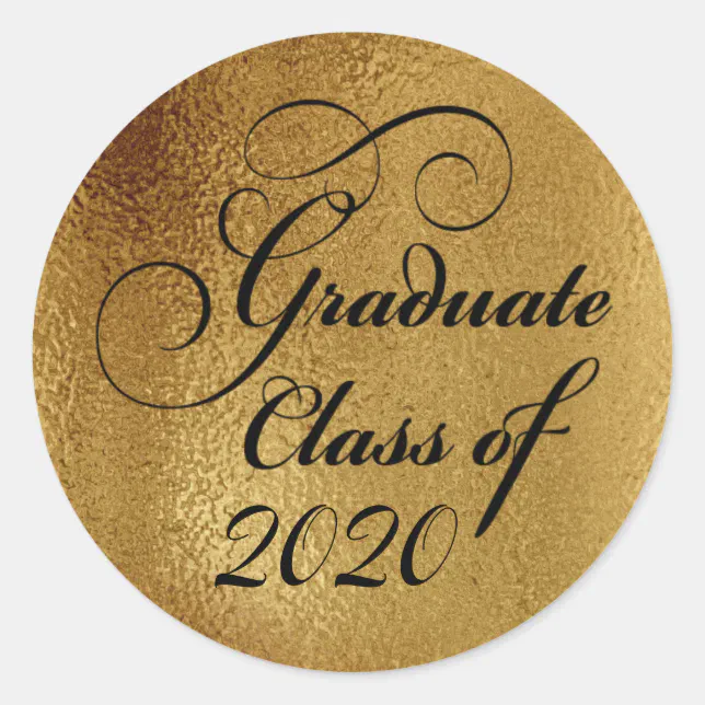2020 Graduate Gold Graduation Party Thank You Seal | Zazzle