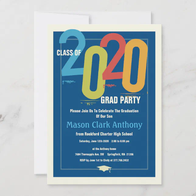 2020 Graduation Fun Party Invitation | Zazzle