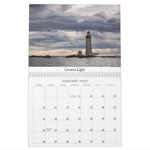 2020 Lighthouses of New England Monthly Calendar | Zazzle