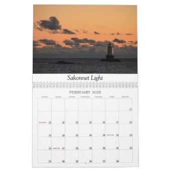 2020 Lighthouses of New England Monthly Calendar | Zazzle