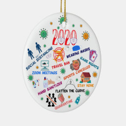 2020 pandemic christmas ceramic ornament | Zazzle