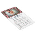 2020 Photo Personalize Pink Pattern Calendar Magnet | Zazzle