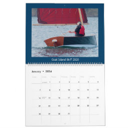 2020 Sailboat Calendar - Goat Island Skiff | Zazzle