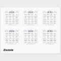 2020 Year Monthly Calendar Personalize Custom Square Sticker | Zazzle