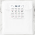 2020 Year Monthly Calendar Personalize Custom Square Sticker | Zazzle