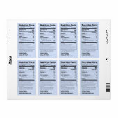 2021 Bee Pollen Nutrition Facts Blue Product Label | Zazzle