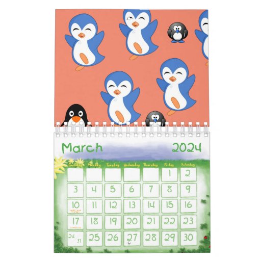 2021 Calendar Penguin | Zazzle