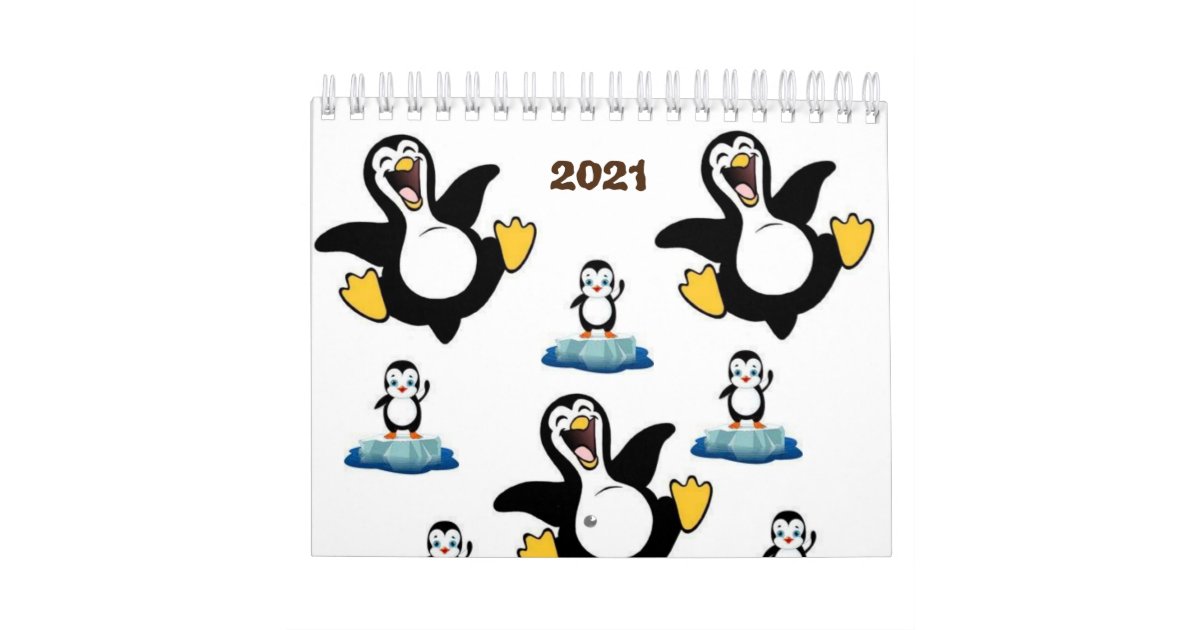 2021 Calendar Penguin | Zazzle