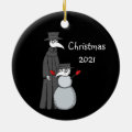 2021 Christmas ornament Plague Doctor Snowman | Zazzle