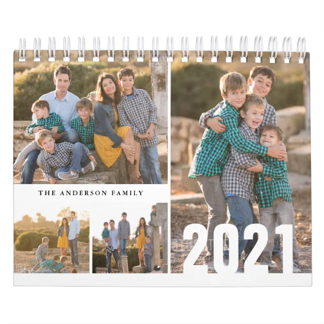 2021 Custom Photo Calendar Simple Create Your Own | Zazzle