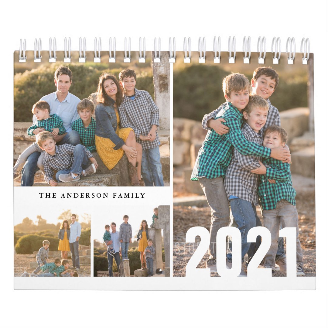2021 Custom Photo Calendar Simple Create Your Own | Zazzle