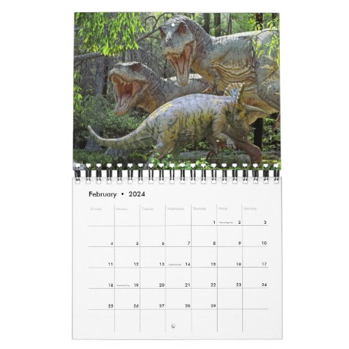 2021 DINOSAUR WORLD CALENDAR: Kids Calendar Print | Zazzle