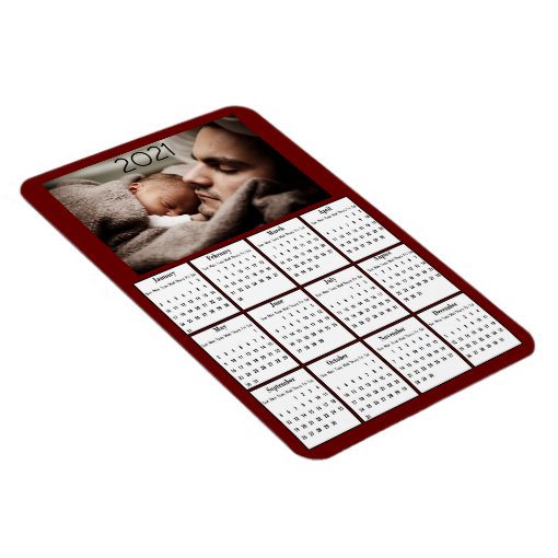 2021 Mini Calendar Refrigerator Magnet | Zazzle