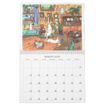 2021 Rabbit Art Calendar | Zazzle