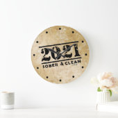 2021 Sober & Clean Drug & Alcohol Addiction Free Large Clock | Zazzle