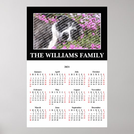 2021 Your Favorite Photo Custom Calendar Poster | Zazzle.com