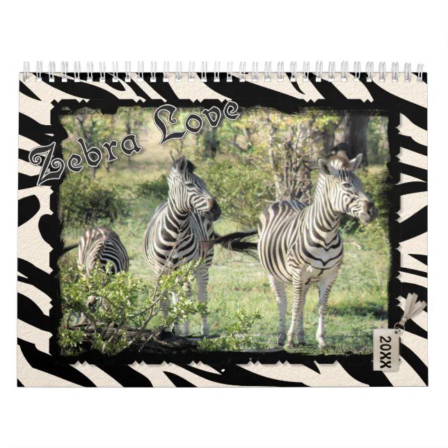 2021 Zebra Love Calendar | Zazzle